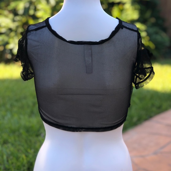 Forplay | Tops | Rave Festival Cyber Space Mesh Crop Top | Poshmark